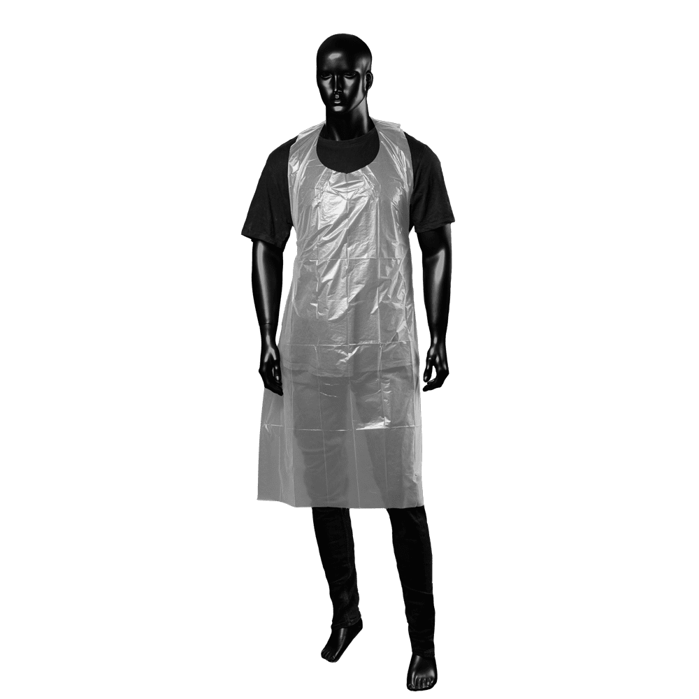 Disposable aprons, white, 80 x 125 cm, polyethylene, Med-Comfort: buy ...